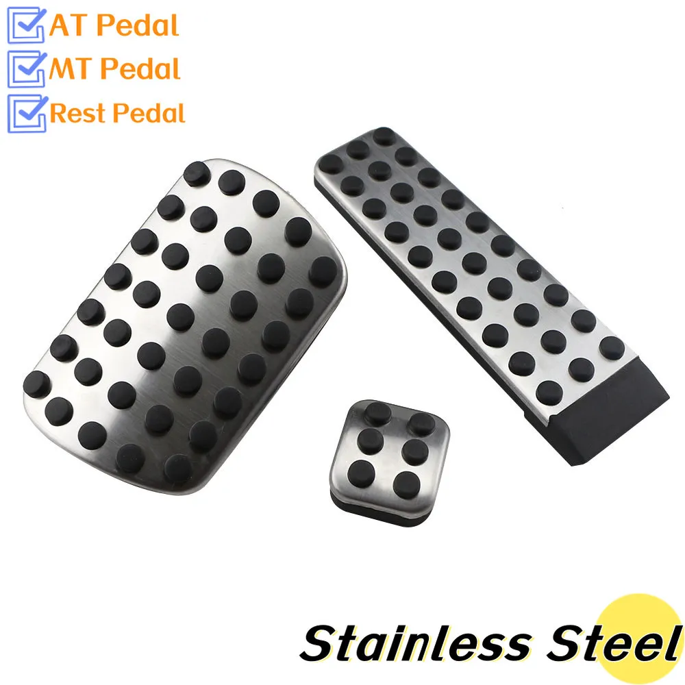 Silvery Antiskid Aluminum Fuel Brake Footrest Pedal Cover for Mercedes ...