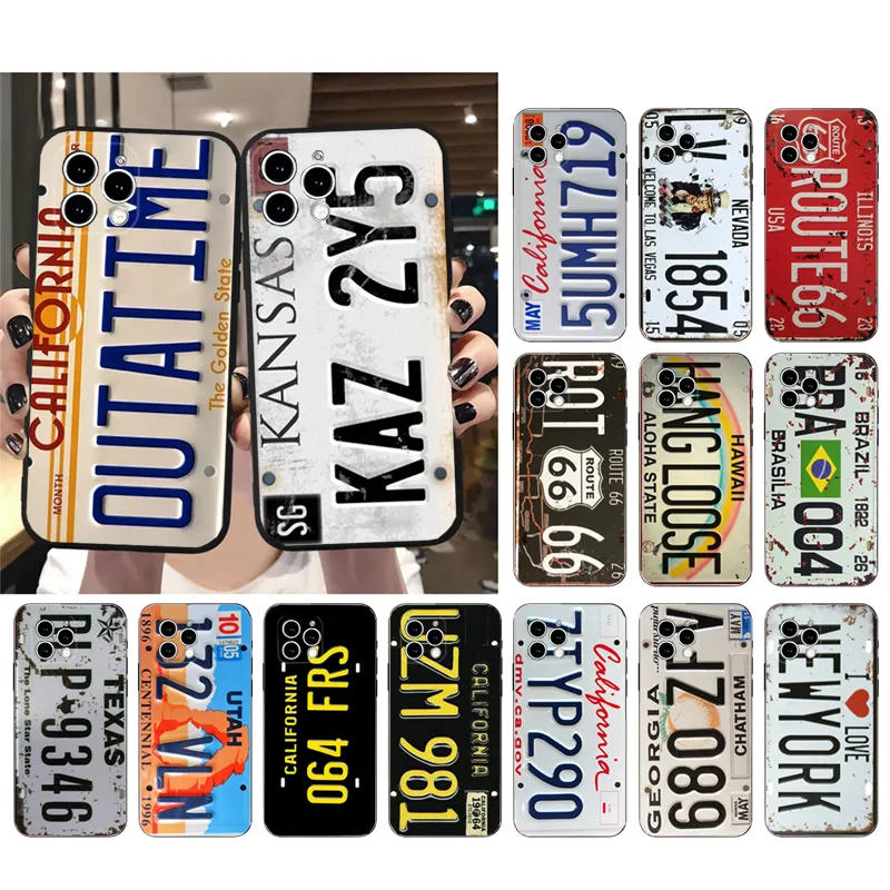 Personalized Retro License Plate Phone Case - 2024 for iPhone 15, 14 ...