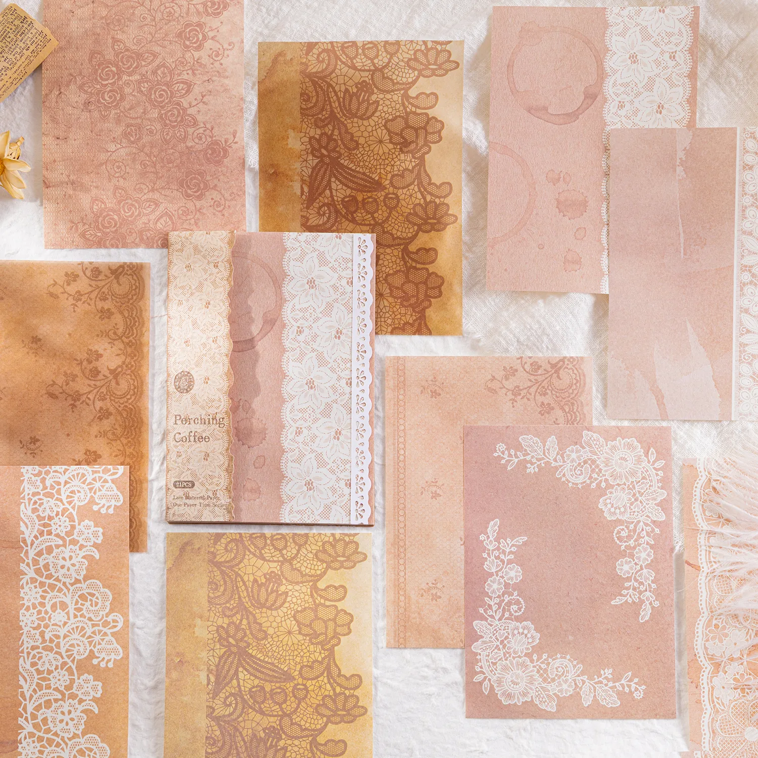 DHgate.com:21-Piece Vintage Lace Material Paper: Unique Hollow Lace ...
