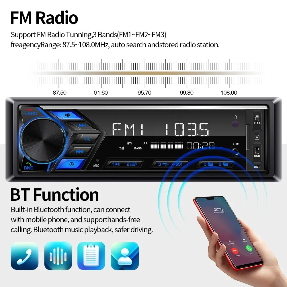 DHgate.com:Grandnavi 1DIN Car Stereo Receiver - Bluetooth, MP3, FM ...