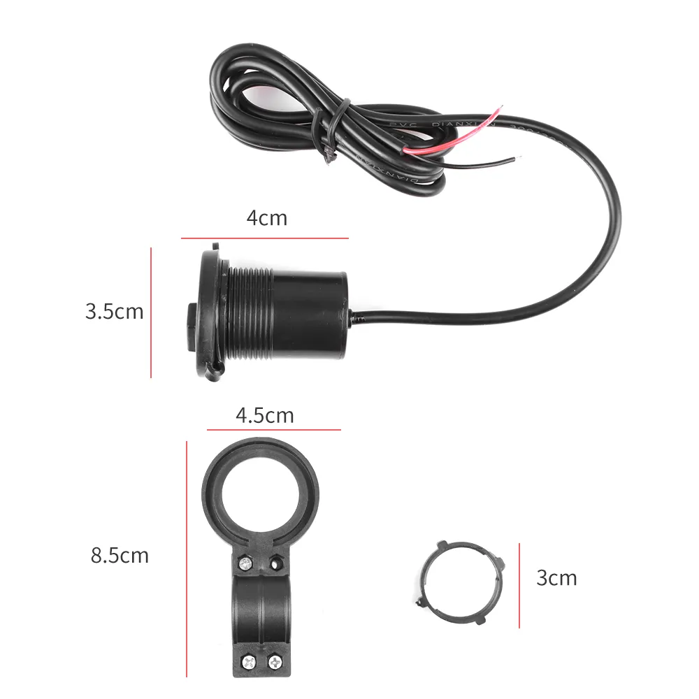 DIY Motorcycle USB Charger 12V Handlebar Power Bank Mobile Phone ...