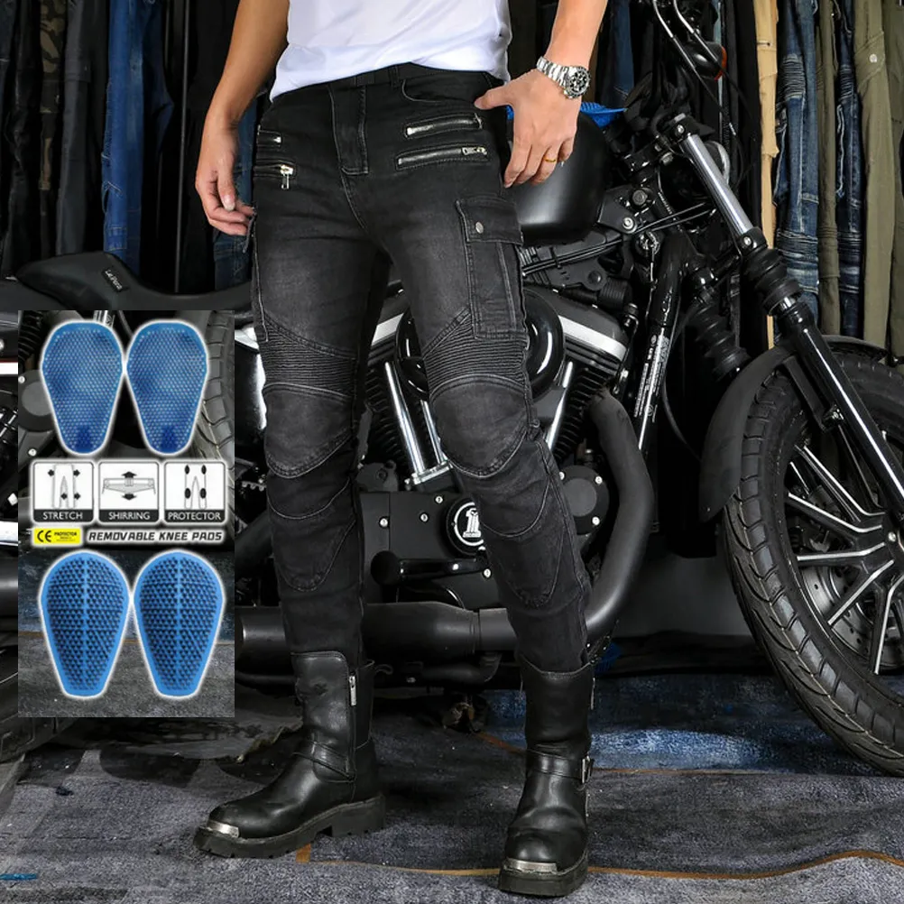Men Women Motorcycle Riding Pants with 4 Silica Gel Armor Pads ...