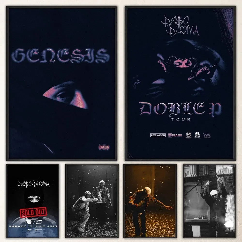 Mexico Peso Pluma Rapper Poster Art Self-Adhesive Vinyl Wall Decor 24 × ...