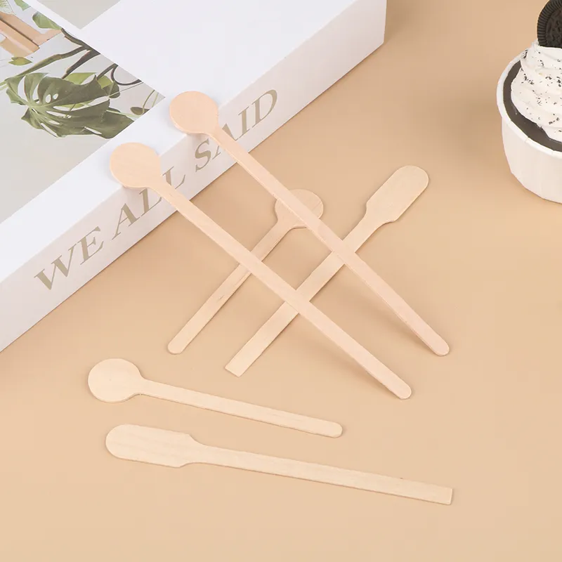 Wooden Drink Coasters & Coffee Stirring Sticks Disposable Wood Beverage ...