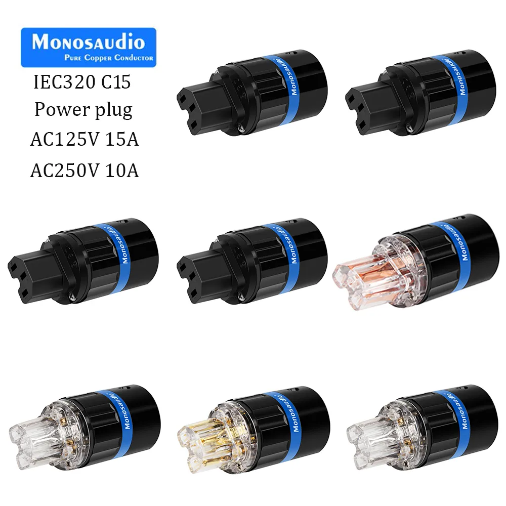 Monosaudio F104/F105 High-End C15 Pure Copper Female Audio Power Plug ...