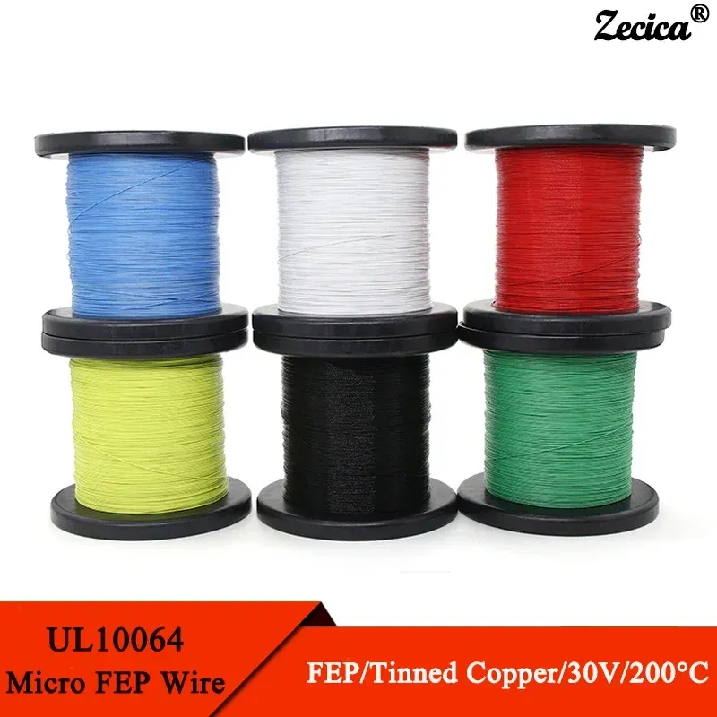 DHgate.com:PTFE Wire, 100/200/500M UL10064, 40-26AWG, PEP Plastic Solder, High Conductivity ...