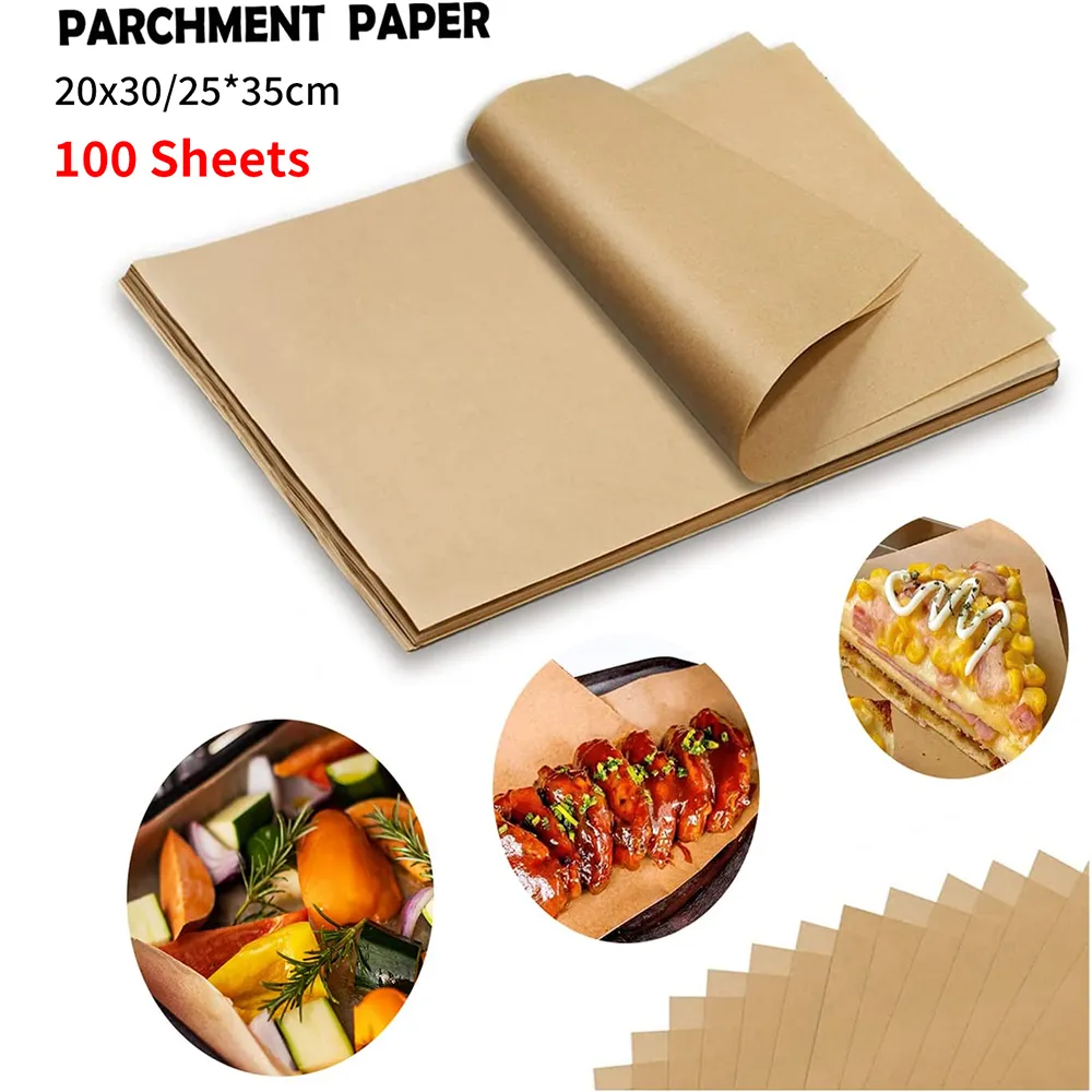 Non-Stick Parchment Paper Sheets: 200 Count 2030/2535cm Precut Baking ...