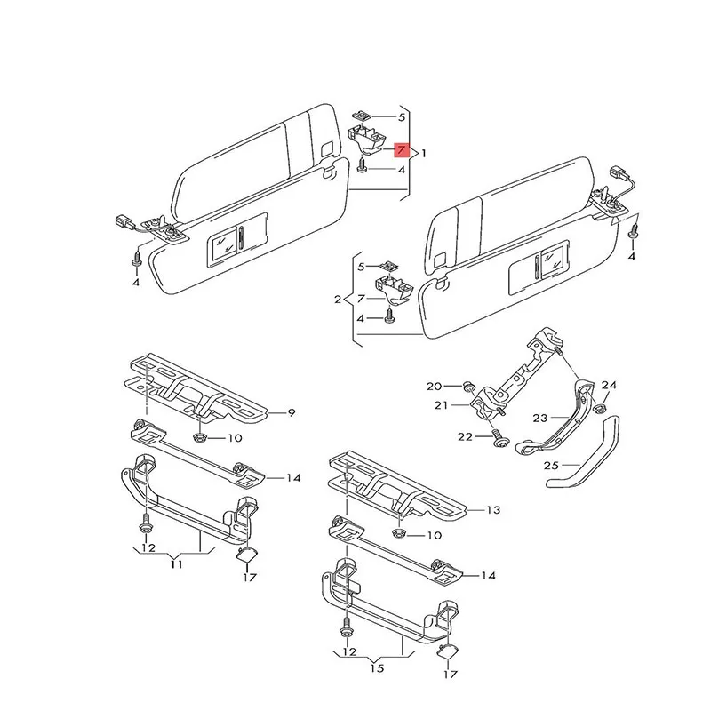 4L0859562 4L0859561 For VW Touareg Audi Q7 Porsche Cayenne Auto Car Sun ...