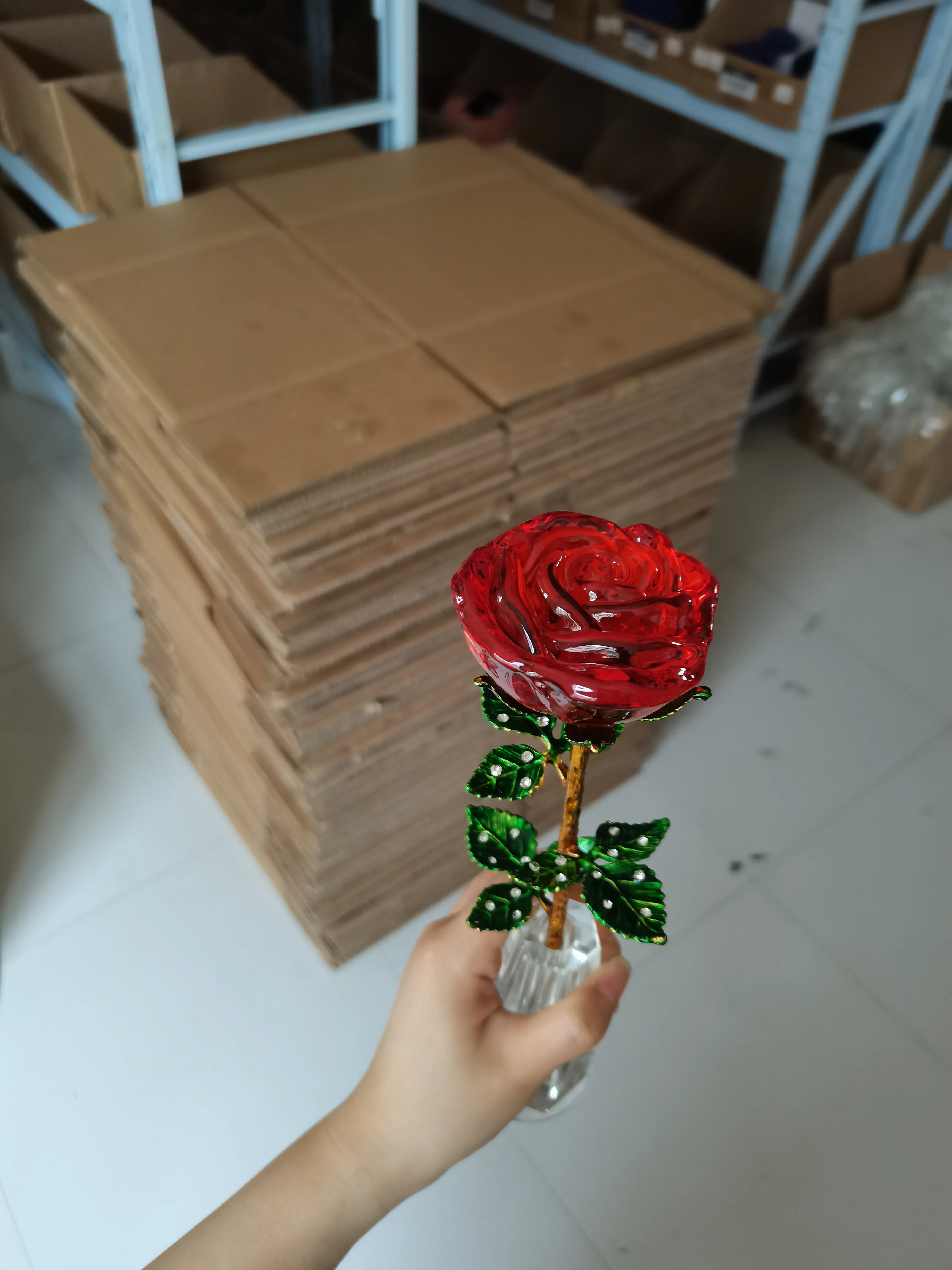 DHgate.com:Exquisite Crystal Glass Rose Figurine: Romantic 2024 ...