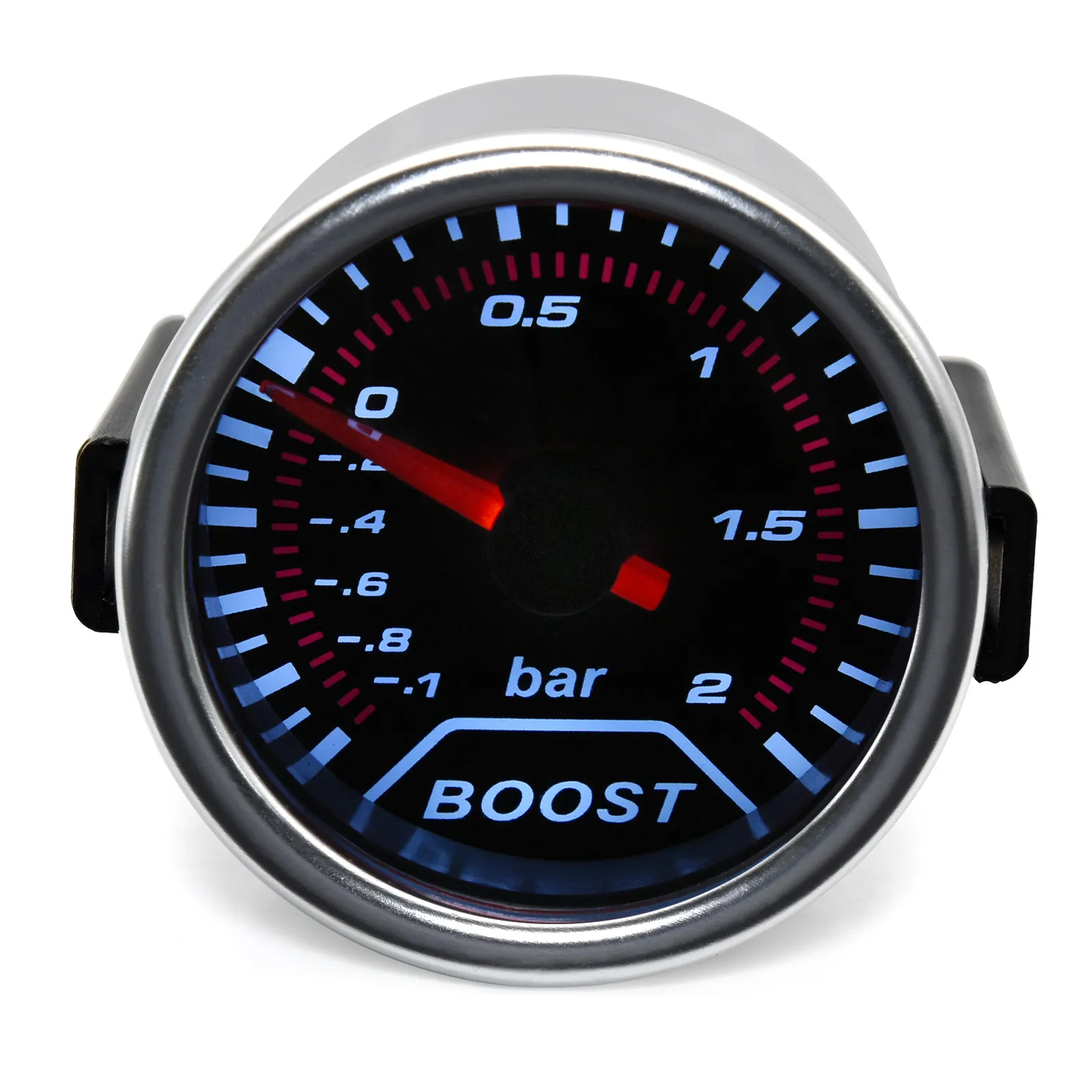 52mm White LED Bar Turbo Boost Pressure Gauge Meter 12V Car Motorcycle ...