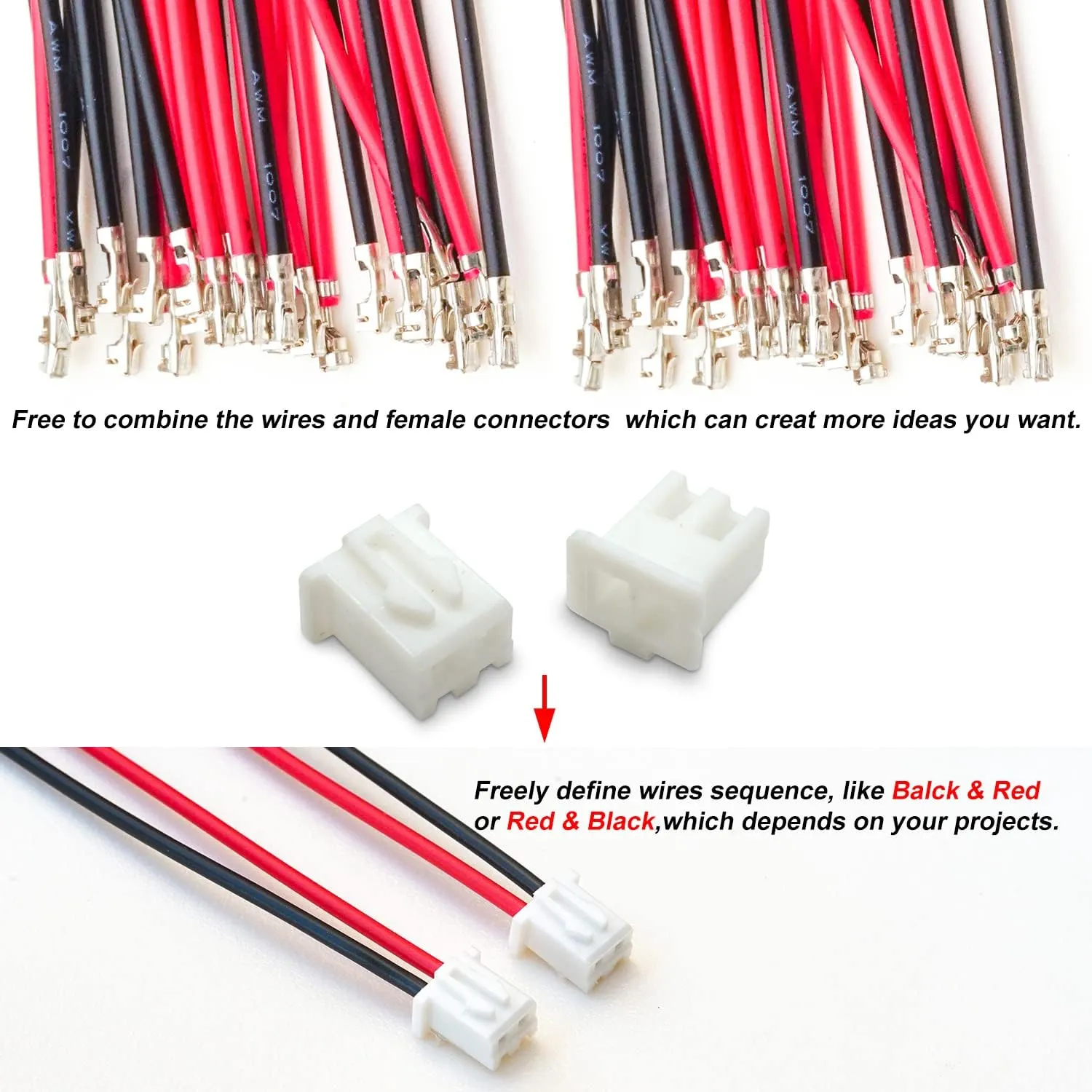 DHgate.com:5-Pin JST Connector with Pre-Crimped 22AWG Wire Cable, 20cm ...