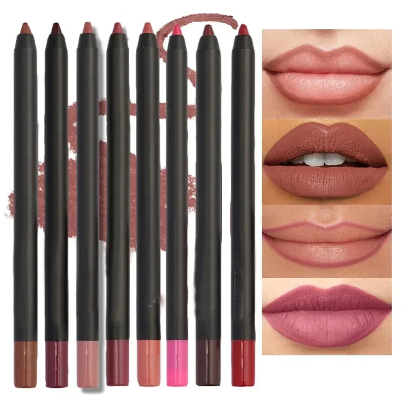 DHgate.com:Waterproof Matte Brown Lip Pencil - 12 Shades, Long-Lasting Moisturizing Lip Liner ...