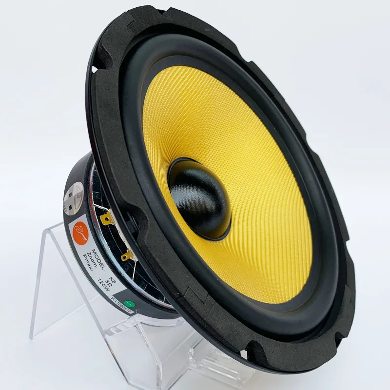 HiVi K8 8 Inch Mid Bass Speaker 35mm Voice Coil, 120W 5Ω, Ferrite Dual ...