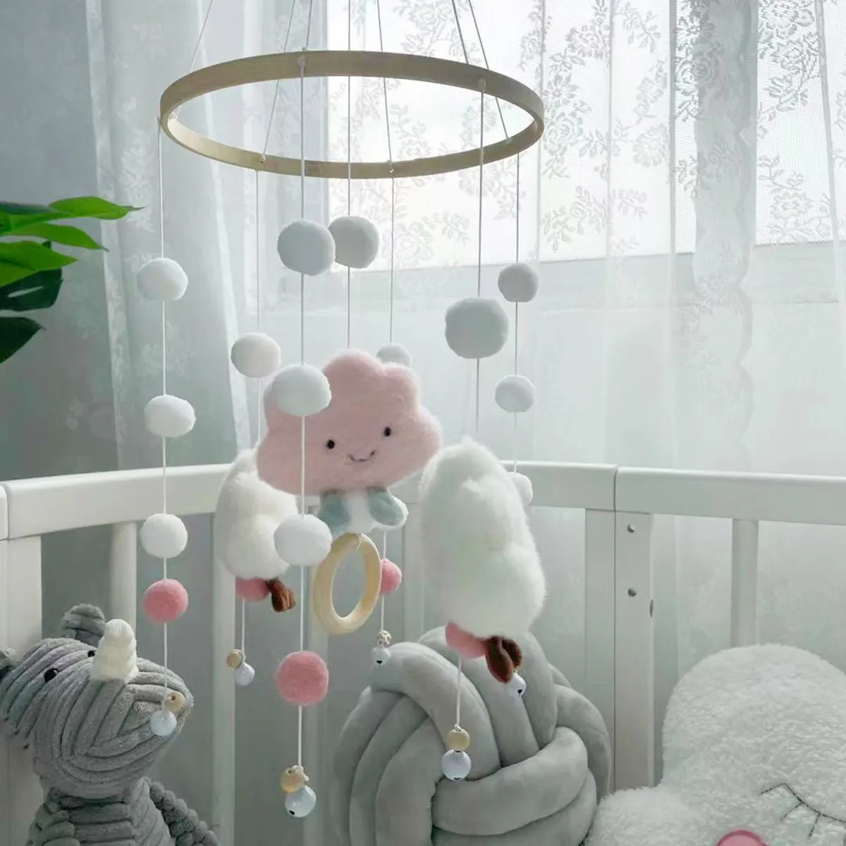 Baby Mobile Wind Chime Rattle Toy for Baby Room Decor, Sensory Color ...