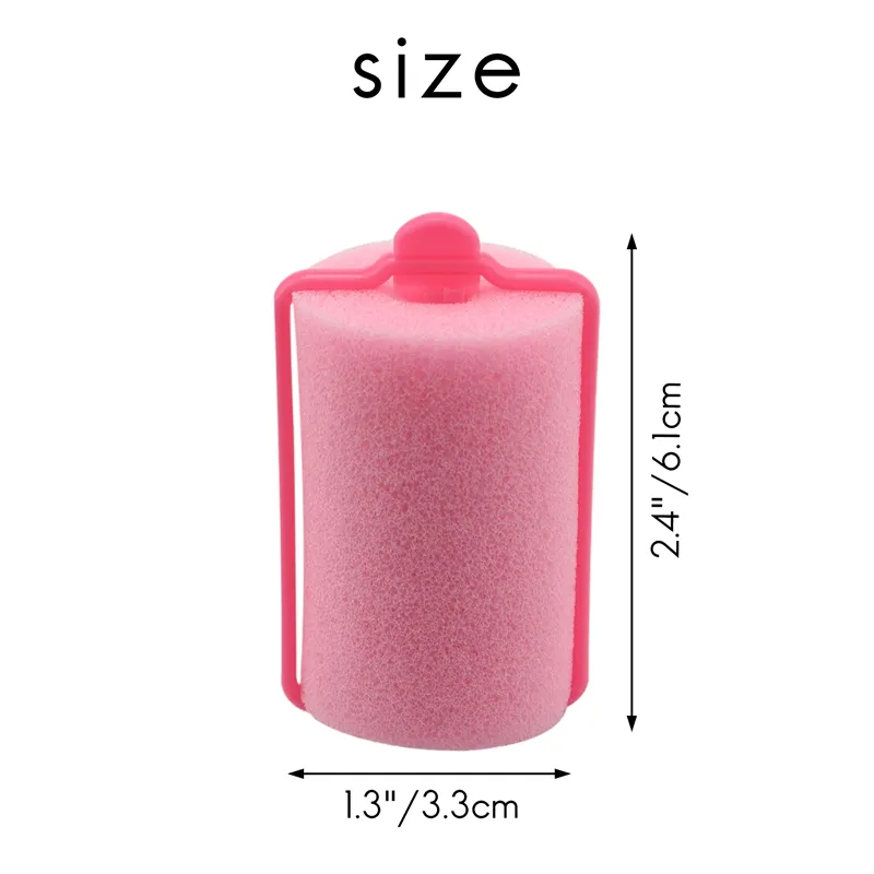 DHgate.com:Dark Pink Foam Hair Rollers | 12Pcs Soft Sponge Curlers for ...