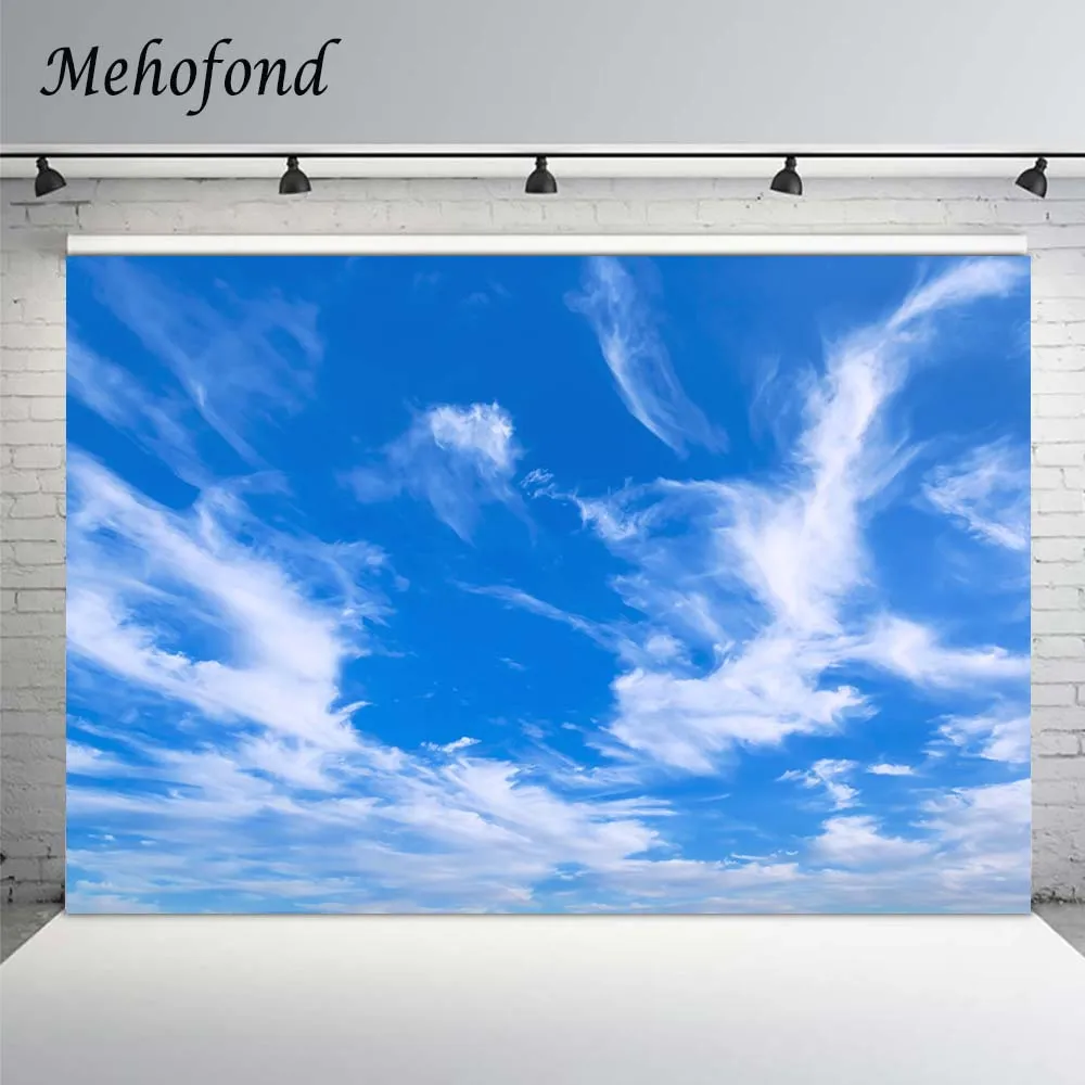 Blue Sky White Cloud Photography Backdrop Natural... From Ddmywonder ...