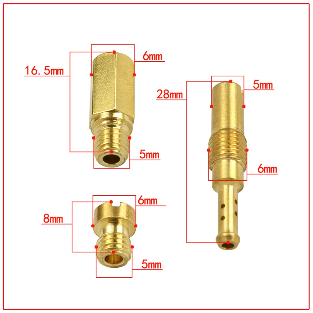 10/Brass Carburetor Jet Kit for KEIHIN OKO KOSO CVK PE PWK Carburetor ...