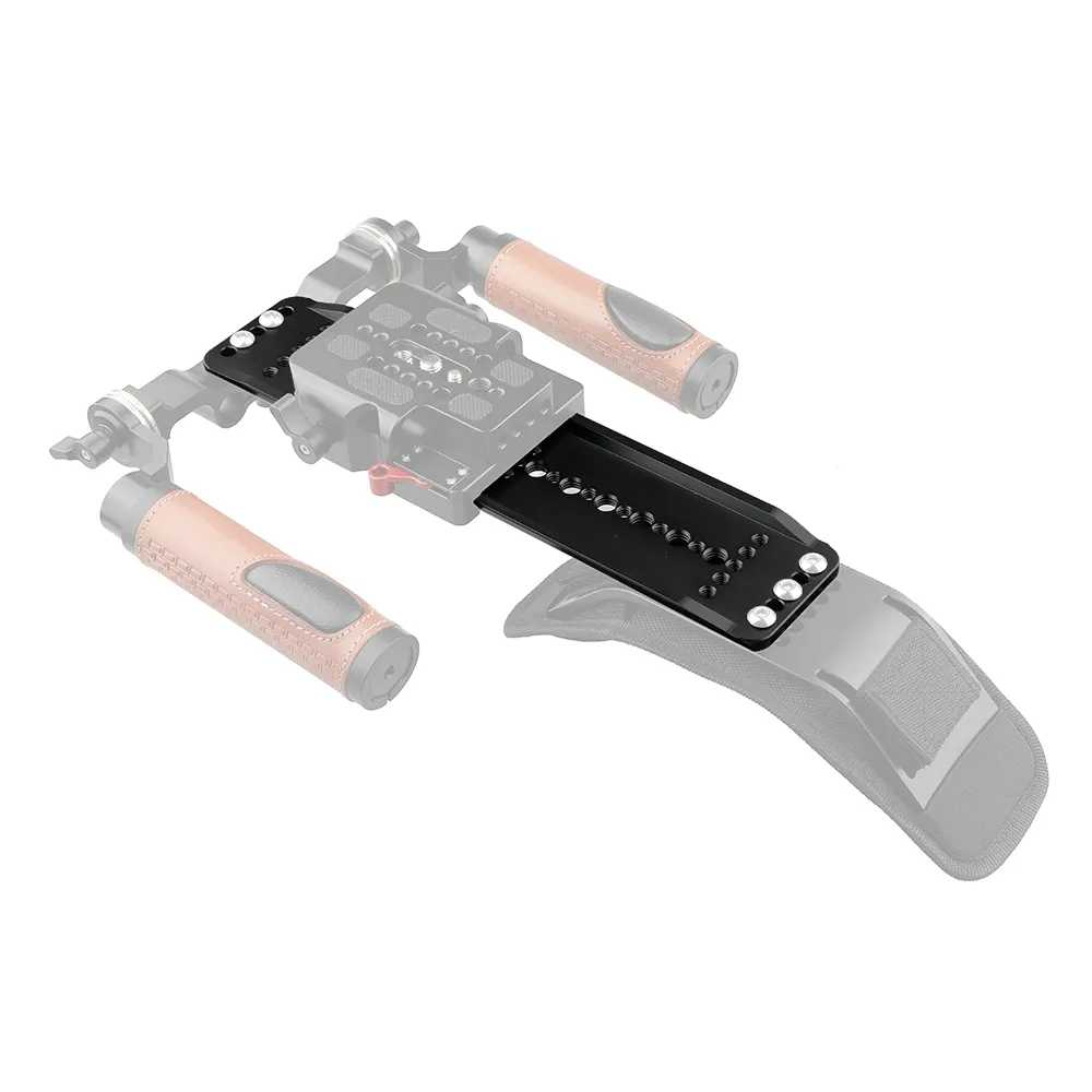 Video Camera Shoulder Mount 12-Inch Dovetail Bridge Plate with QR Base ...