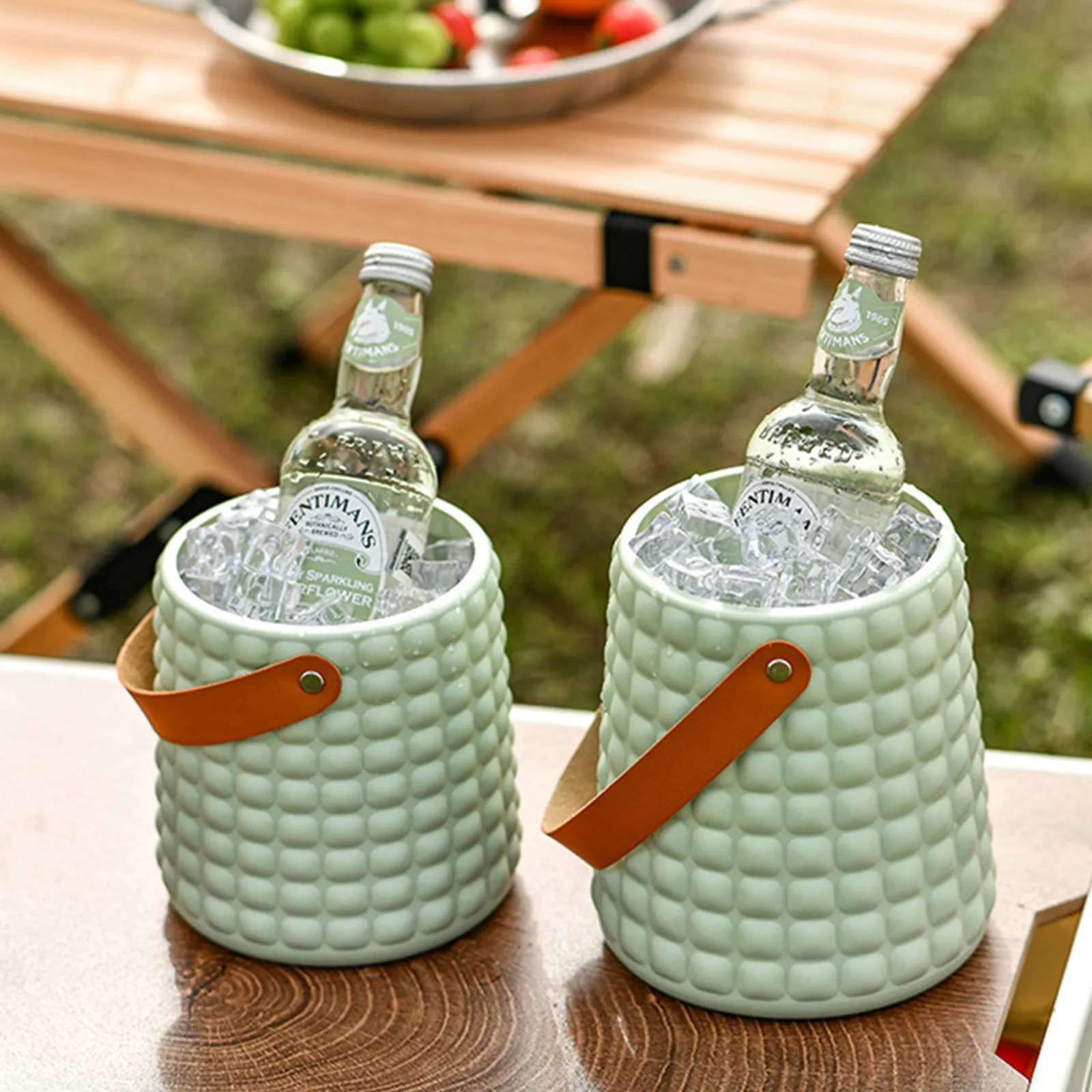 Portable Plastic Ice Bucket: Stylish Beverage Chiller for Parties ...
