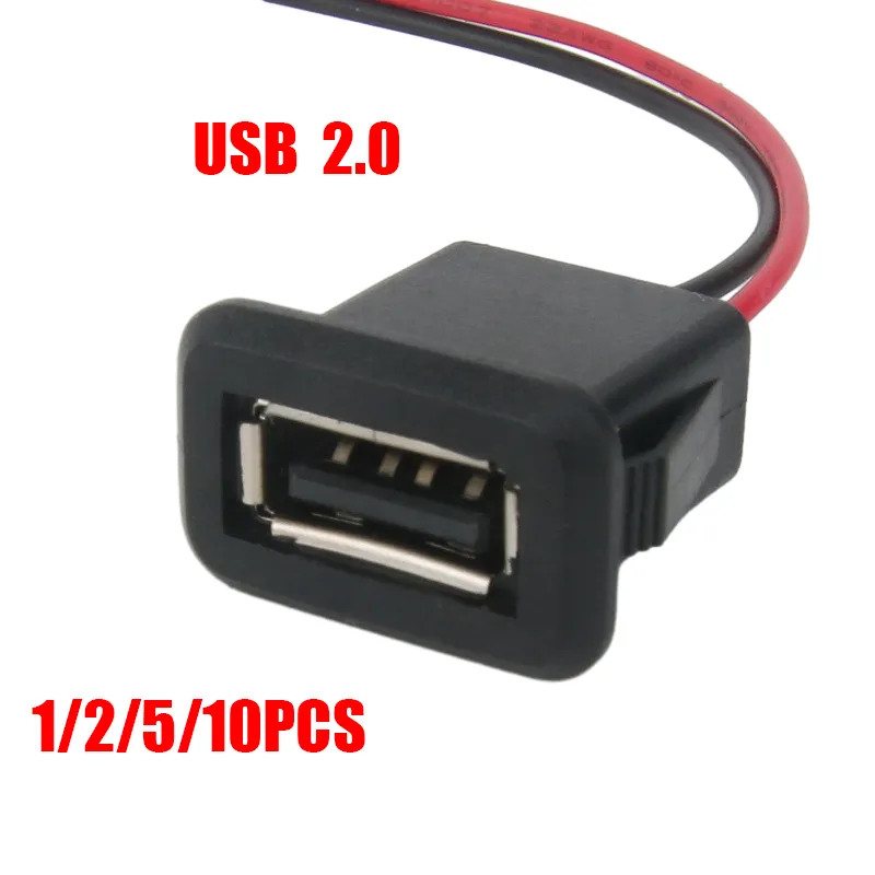 DHgate.com:2/4/6/8/10Pcs USB 2.0 Type-A Female to Male Charging Port ...
