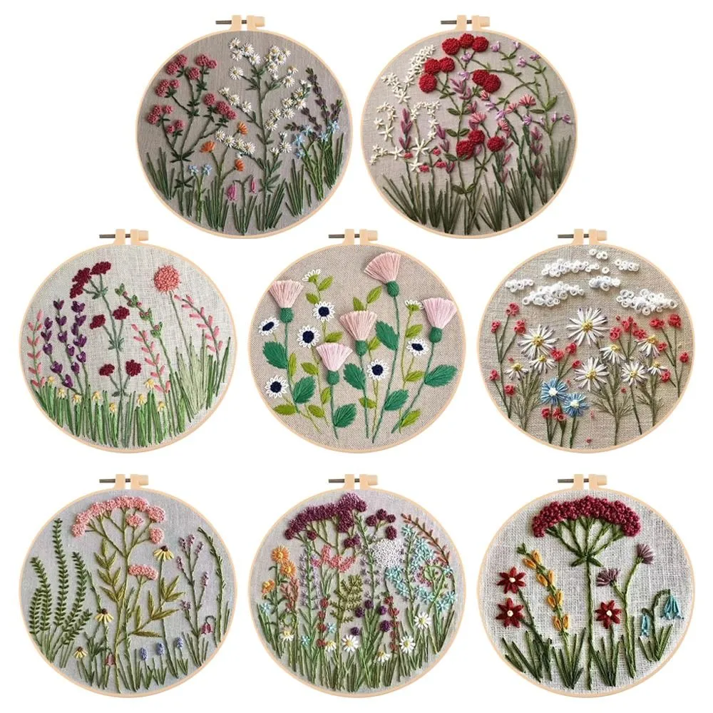 DHgate.com:DIY Embroidery Kit - European Style Flowers Plants Pattern ...