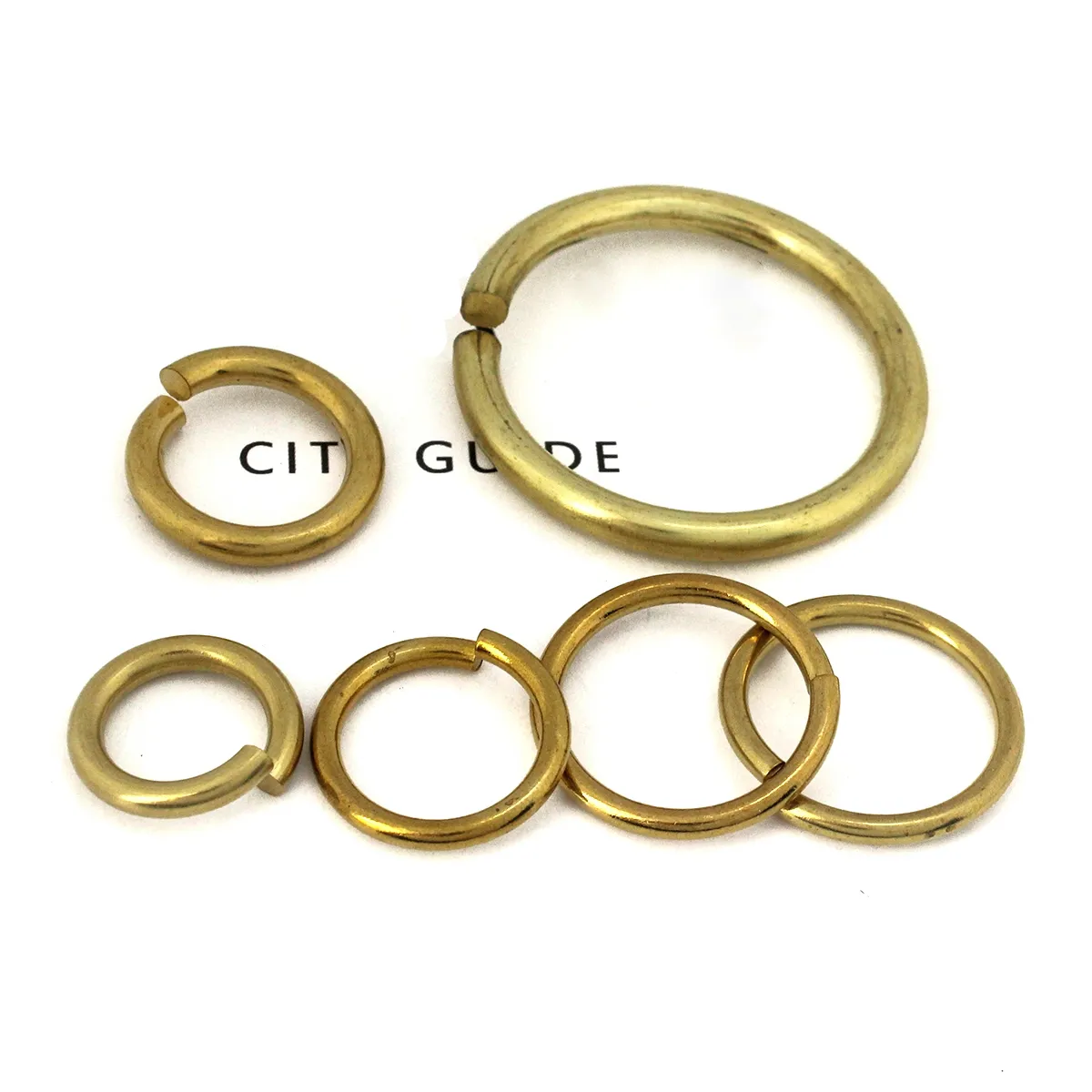 Solid Brass Open O Ring Seam Round Jump Rings for Earrings, Jewelry ...