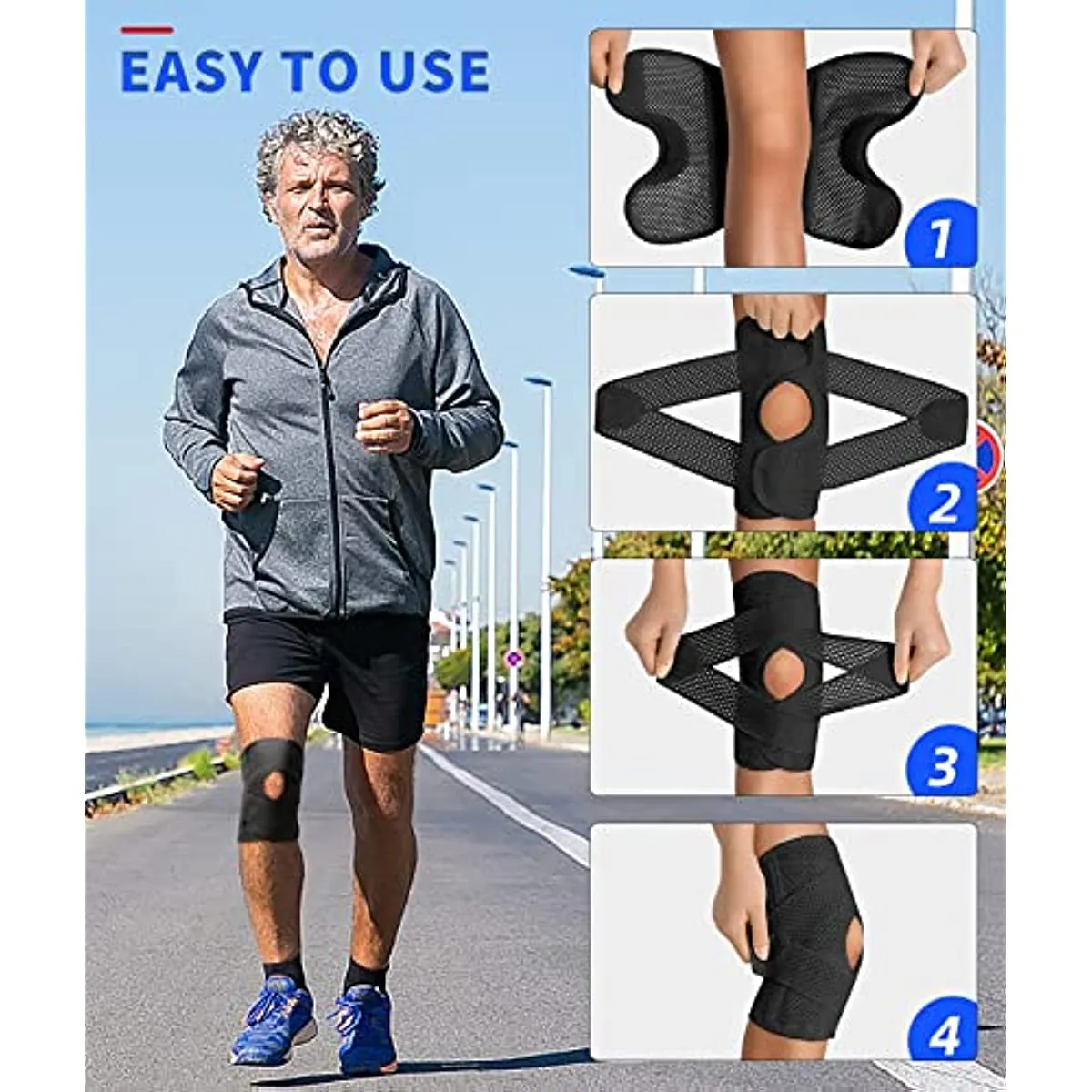 DHgate.com:Advanced Knee Brace with Side Stabilizers - Adjustable Support with Meniscus Pad ...