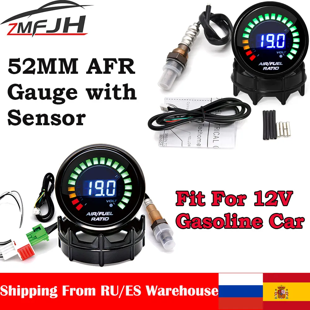 DHgate.com:2-in-1 52mm Narrowband O2 Oxygen Sensor Car Gauge Air Fuel ...