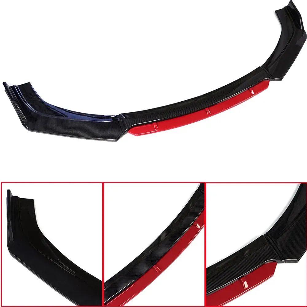 DHgate.com:Universal Gloss Red Car Front Bumper Lip Spoiler Kit, 4Pcs ...