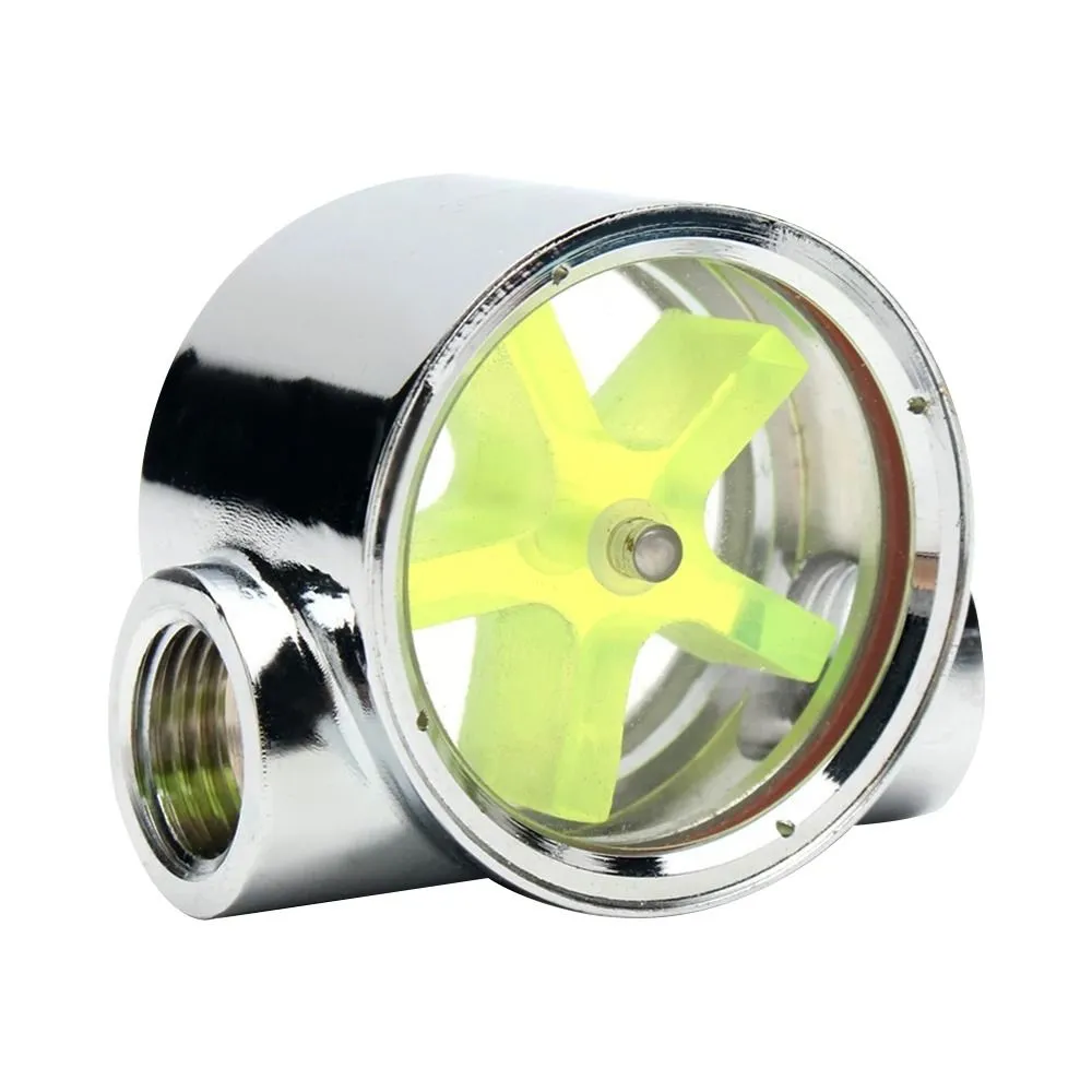 Water Hose Flow Meter: Copper Chromed Cooling Indicator, G1/4 Threaded ...