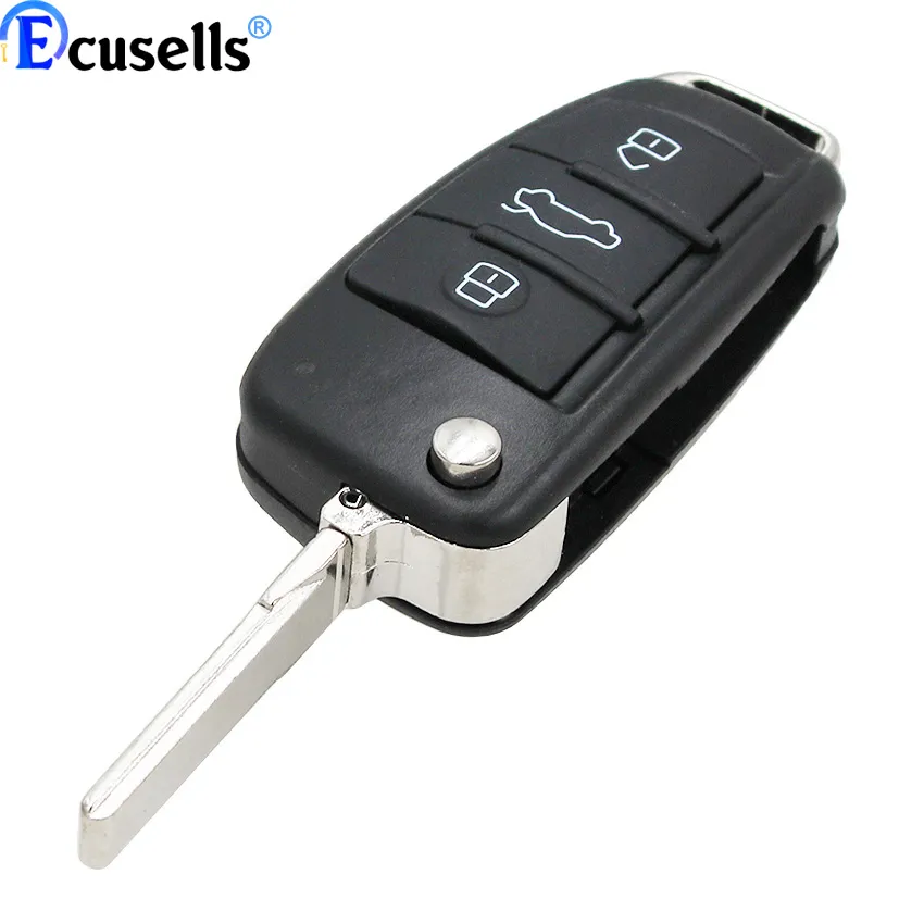 DHgate.com:Premium 3-Button Flip Car Key Cover for Audi Car Models ...