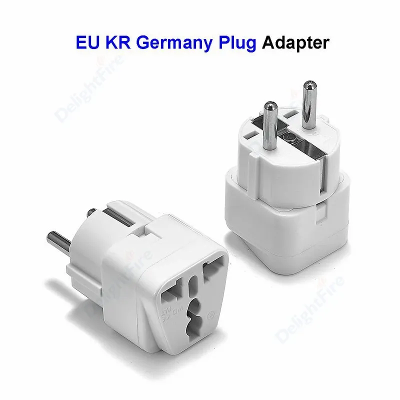 8mm EU Plug Adapter All-in-One Travel Power Plug with UK/US/AU/KR ...