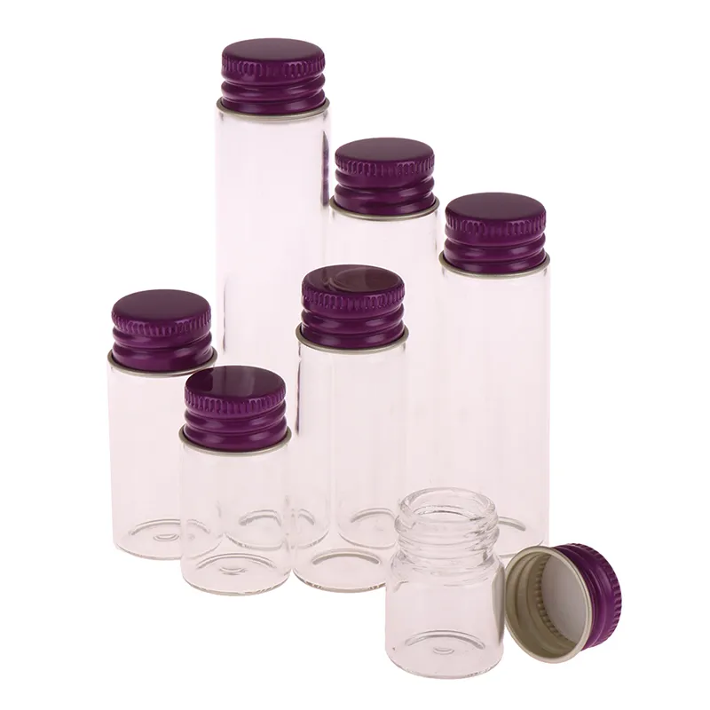 Crystal Clear Mini Glass Jars with Screw Caps: Set of 10 Multipurpose ...