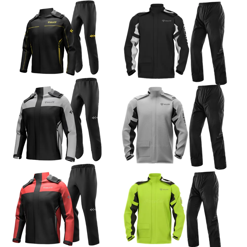 Waterproof Motorcycle Rain Suit Raincoat+Rain Pants Poncho Motorcycle ...