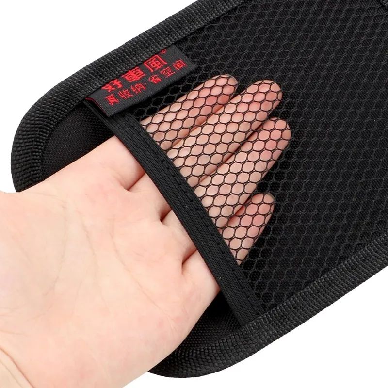 Car Net Pocket Leather Oxford Fabric Mesh Bag for Coins Keys Storage ...