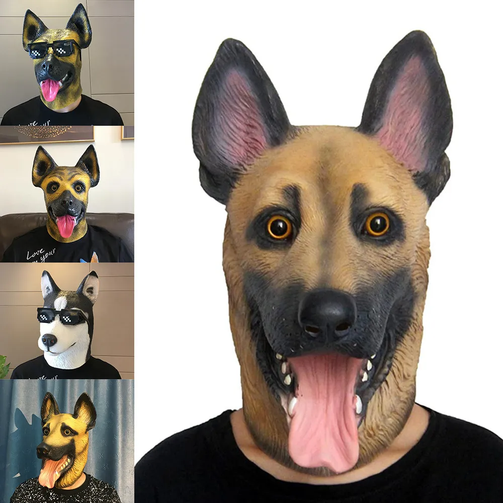 Wholesale Dog Head Mask Latex Animal Costume For Halloween,... From ...