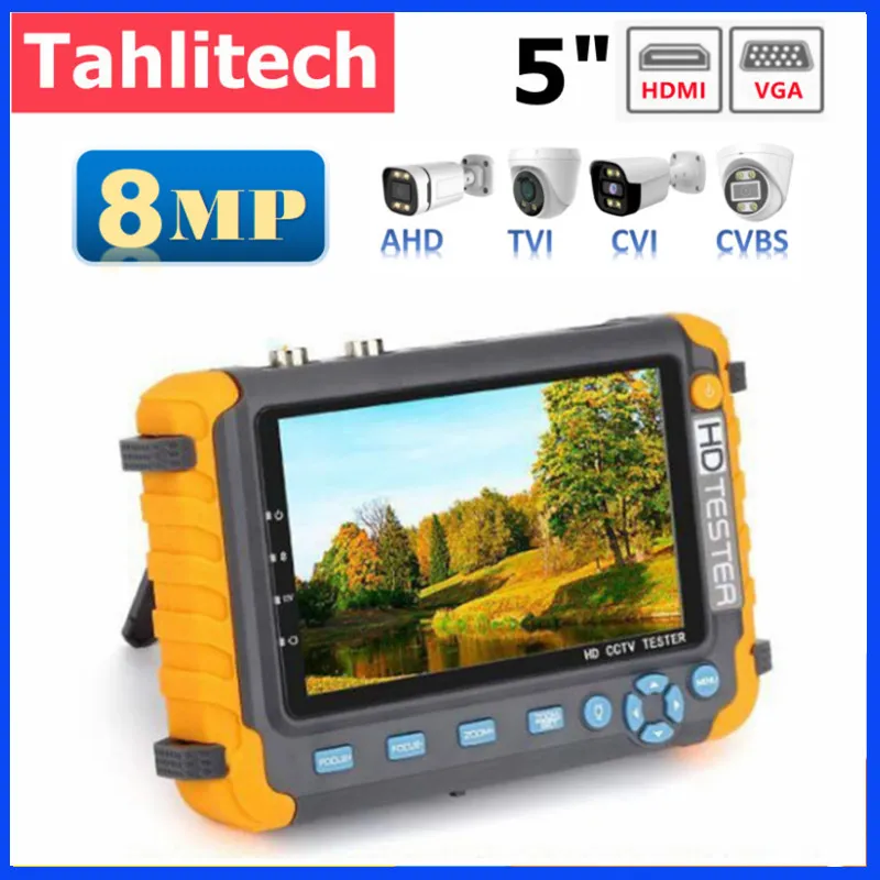 Optical Cable Tester & CCTV Camera Tester with HDMI Output: 8MP AHD TVI ...