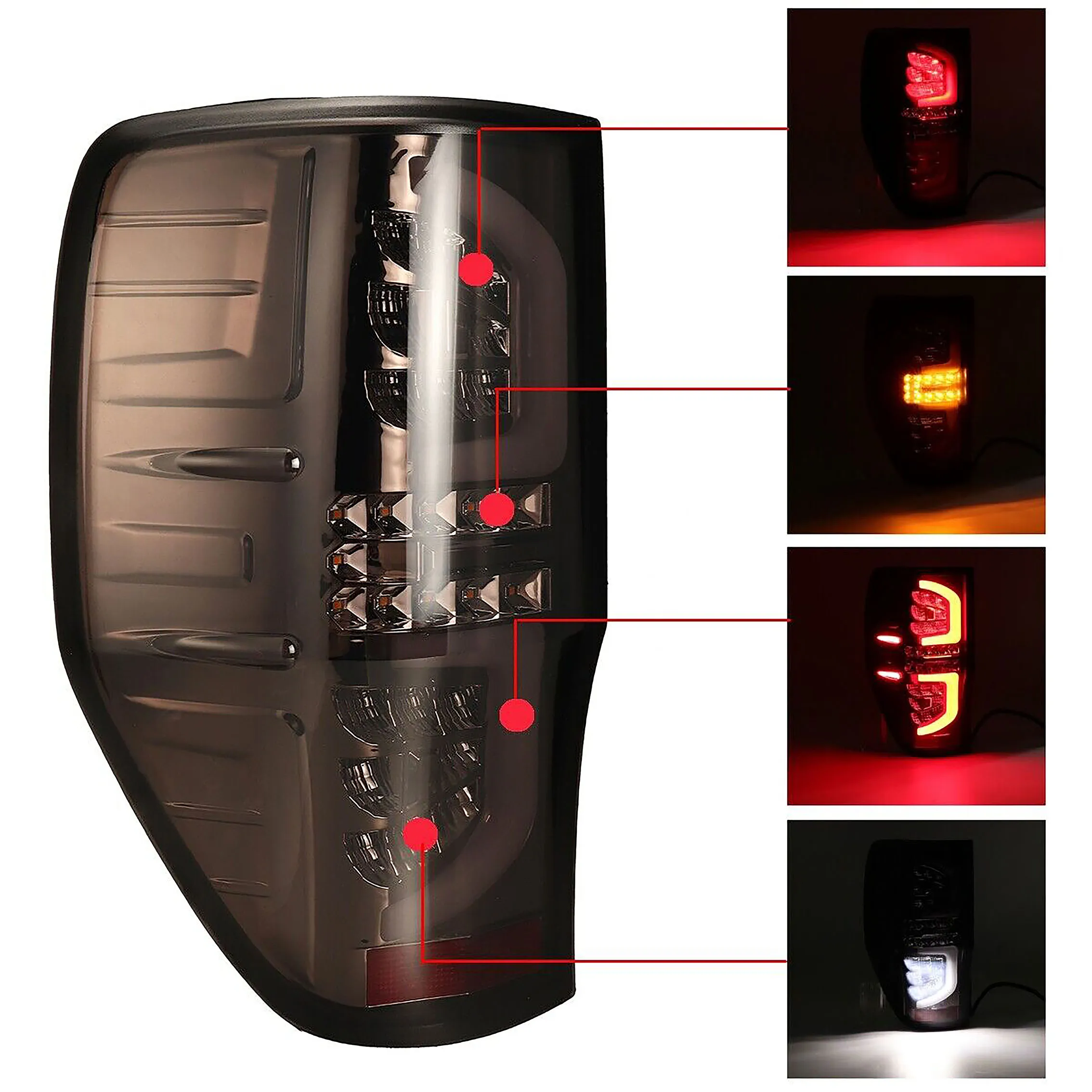 DHgate.com:2-Pack Ford Ranger LED Tail Lights - Sequential Turn Signals ...