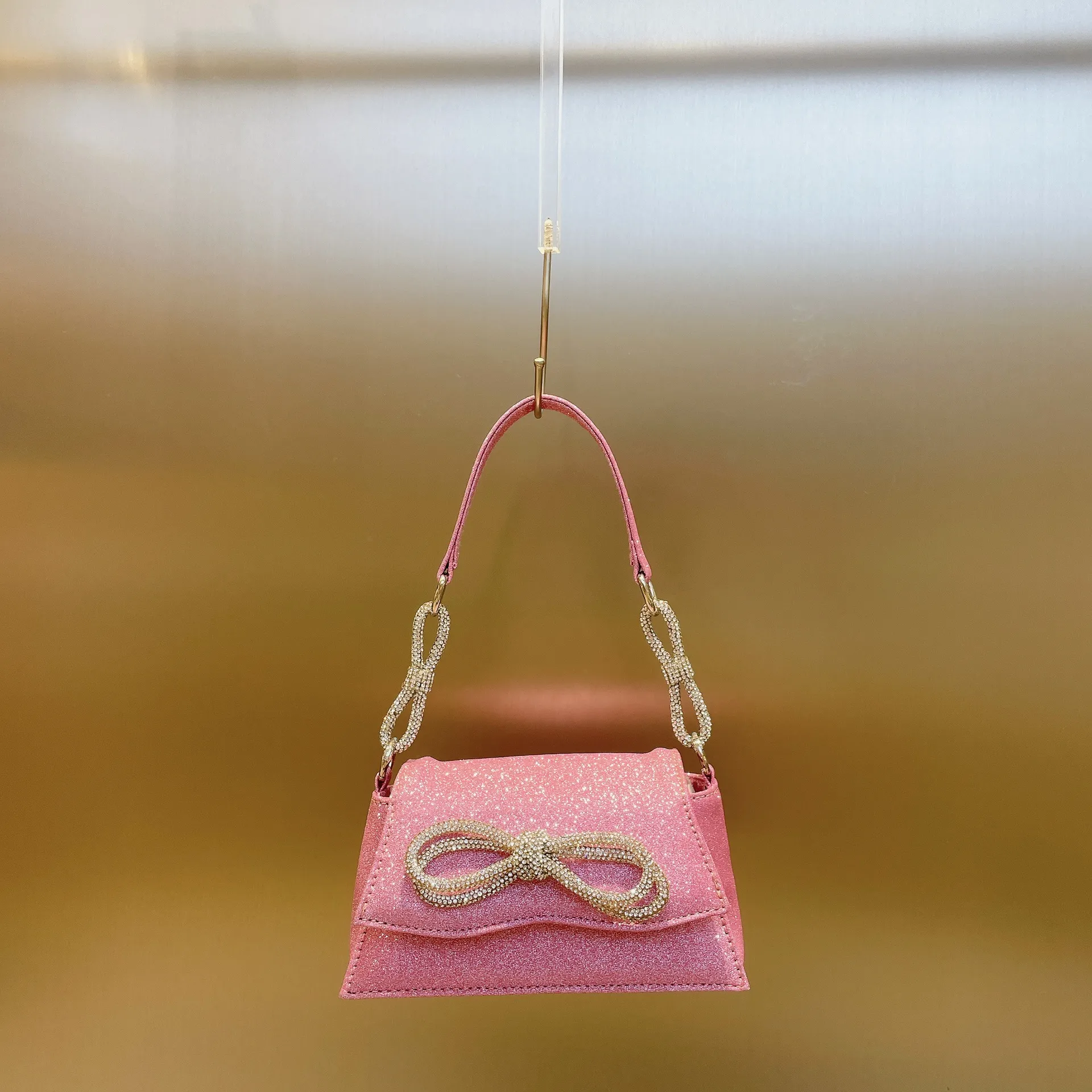 XIYUAN Lady Chic Rhinestone Bow Handbags Designer Glittering Stones ...