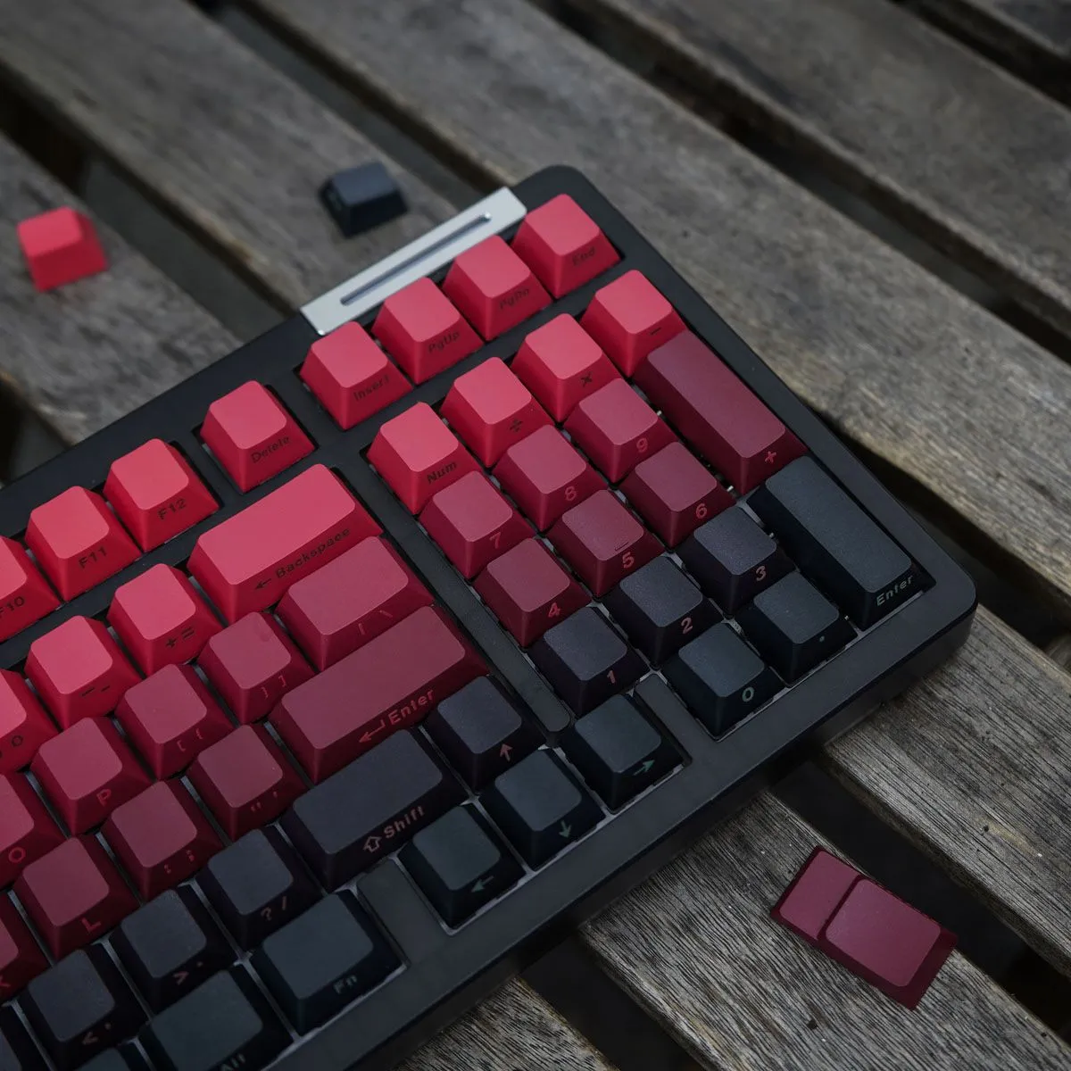 Cherry MX Keycaps: 136 Red Black PBT Keycaps, Side... From Ddmymaster ...