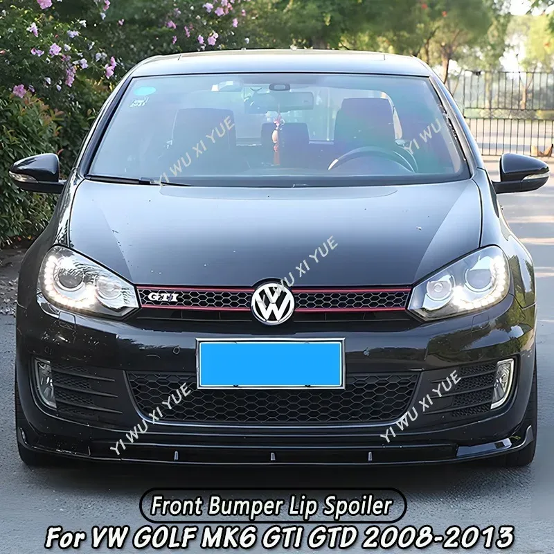 Front Bumper Lip Spoiler Splitter Diffuser Glossy Black Cover for ...