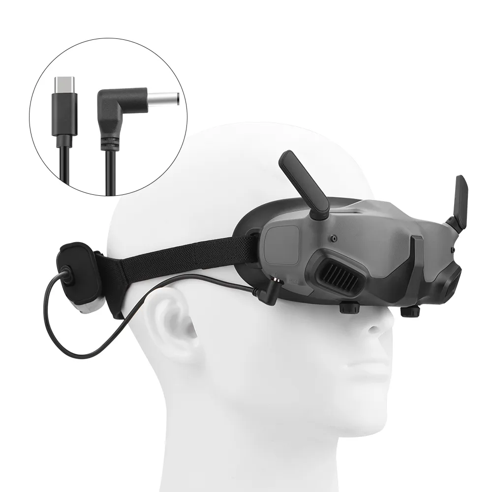 DJI Goggles 2 V2 Fast Charging Cable Power Supply for Avata FPV Drone Portable Durable