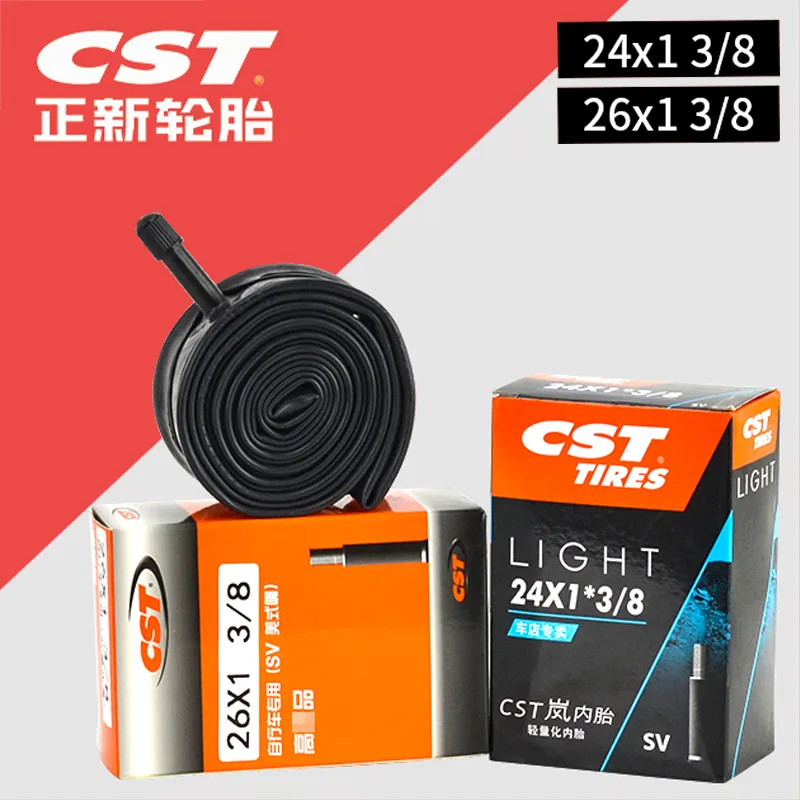 Lightweight 24x1 3/8 Schrader Valve Bicycle Inner Tube, Fits Road Bikes ...