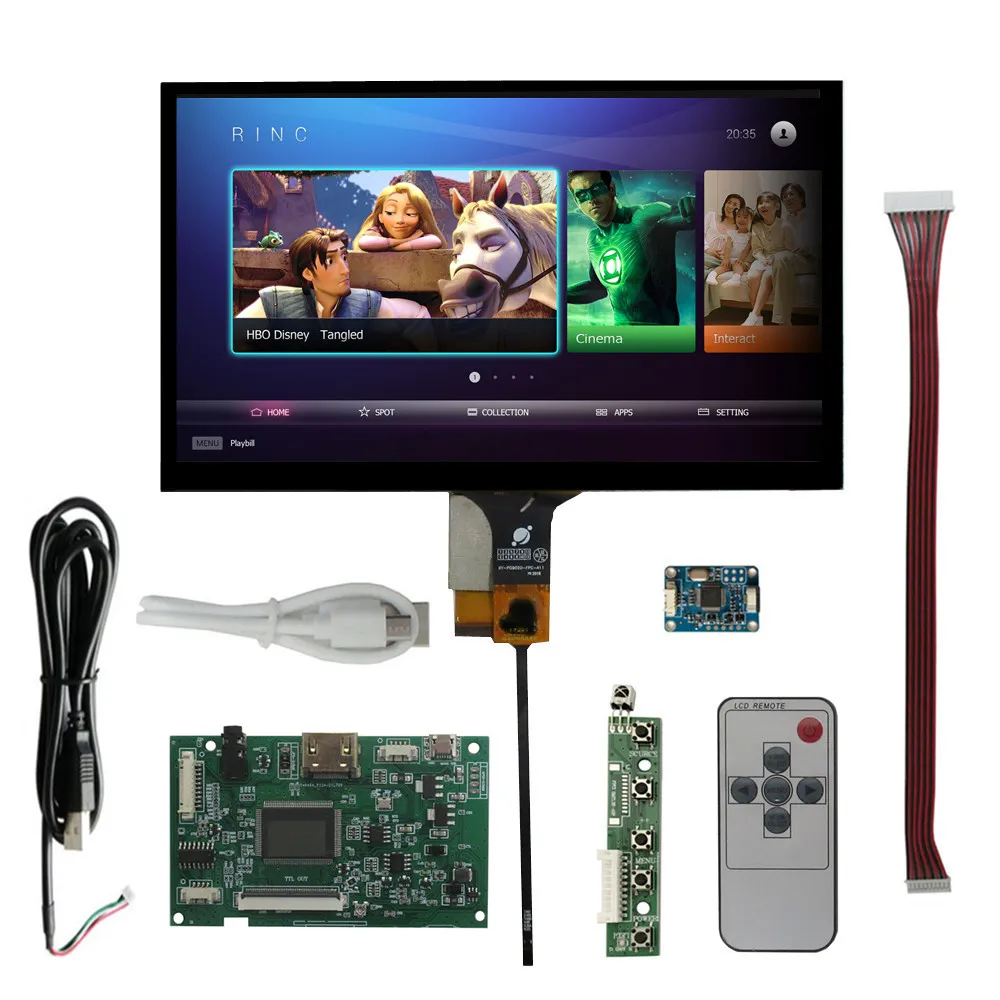 9 Inch 1024×600 LCD Display Screen Monitor with Driver Control Board ...