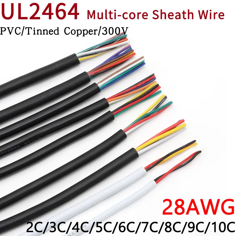 UL-Certified 28AWG Multi-Core Shielded Copper Wire for Audio, Signal ...