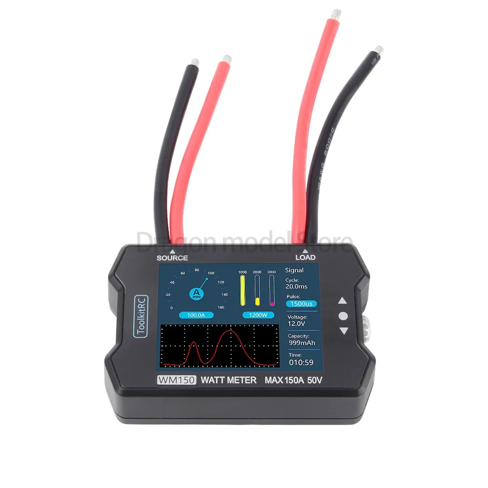 DHgate.com:ToolkitRC WM150 150A 50V LCD Watt Meter Power Analyzer ...