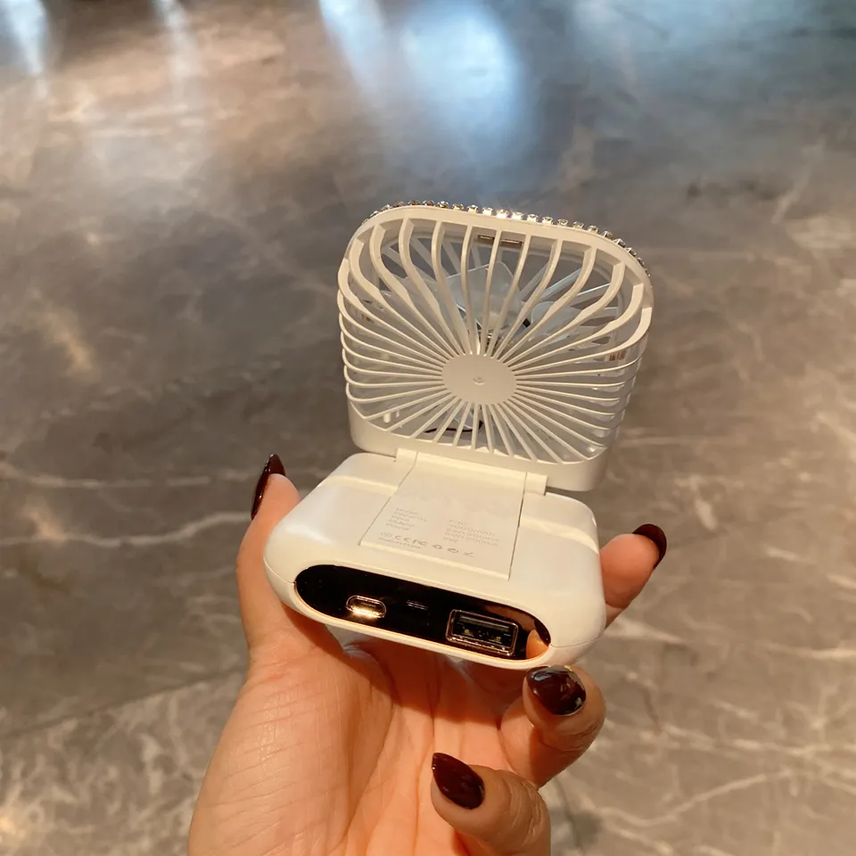 DHgate.com:USB Mini Portable Folding Fan with Rhinestone Design ...