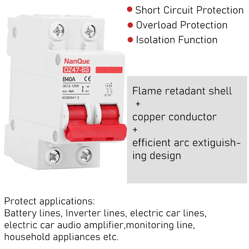 DHgate.com:12V-110V DC MCB Circuit Breaker - Short Circuit Protection ...