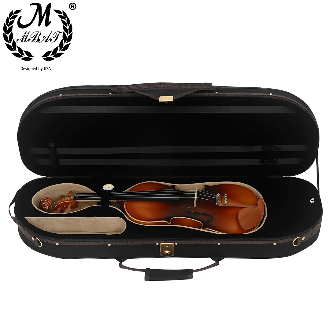Premium 4/4 Violin Case: Durable Canvas, Hygrometer, Secure Metal Lock ...