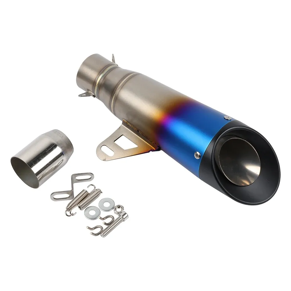Universal Motorcycle Exhaust Pipes - 51mm GP Style Stainless Steel ...